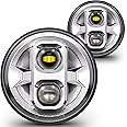 Amazon.com: TRUE MODS 7 Inch Round LED Headlights H6024 2d1 Chrome High ...