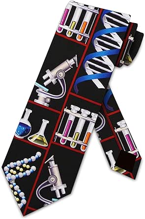 Amazon.com: Chemistry Ties Science Neckties Laboratory Necktie Black ...