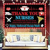 Amazon.com : LOONELO Thank You Nurses Backdrop with 70.8"X43.3", Happy ...