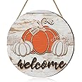 Amazon.com: Boao Thanksgiving Welcome Sign for Front Door Hello Pumpkin ...