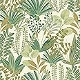 Heroad Boho Peel and Stick Wallpaper Tropical Contact Paper Green Wall ...