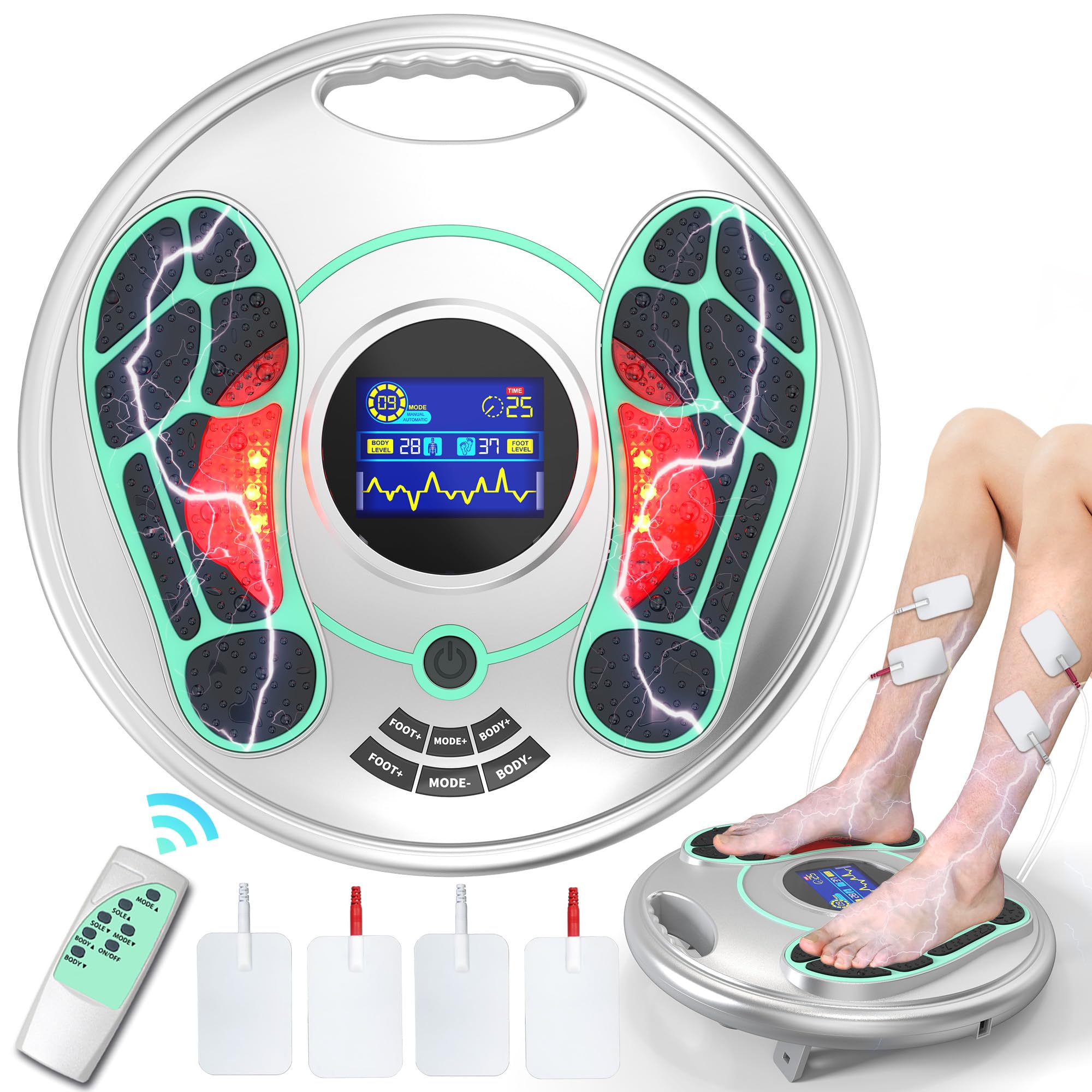 EIGOTDYH EMS Foot Massager for Neuropathy, NMES Foot Stimulator for ...