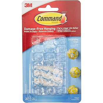 Amazon.com: Command 17026CLR-ES Decorating Clips, Clear, 20-Clips: 3M: Home Improvement