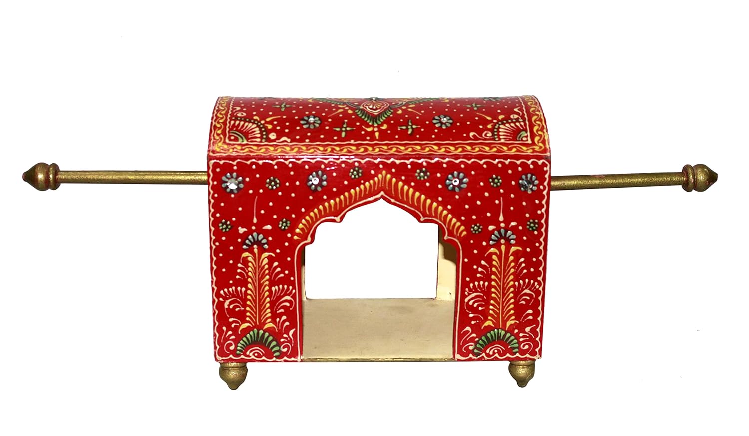 Buy Wooden Painted Decorative Palki Doli Palanquin Showpiece 8" by 10 ...