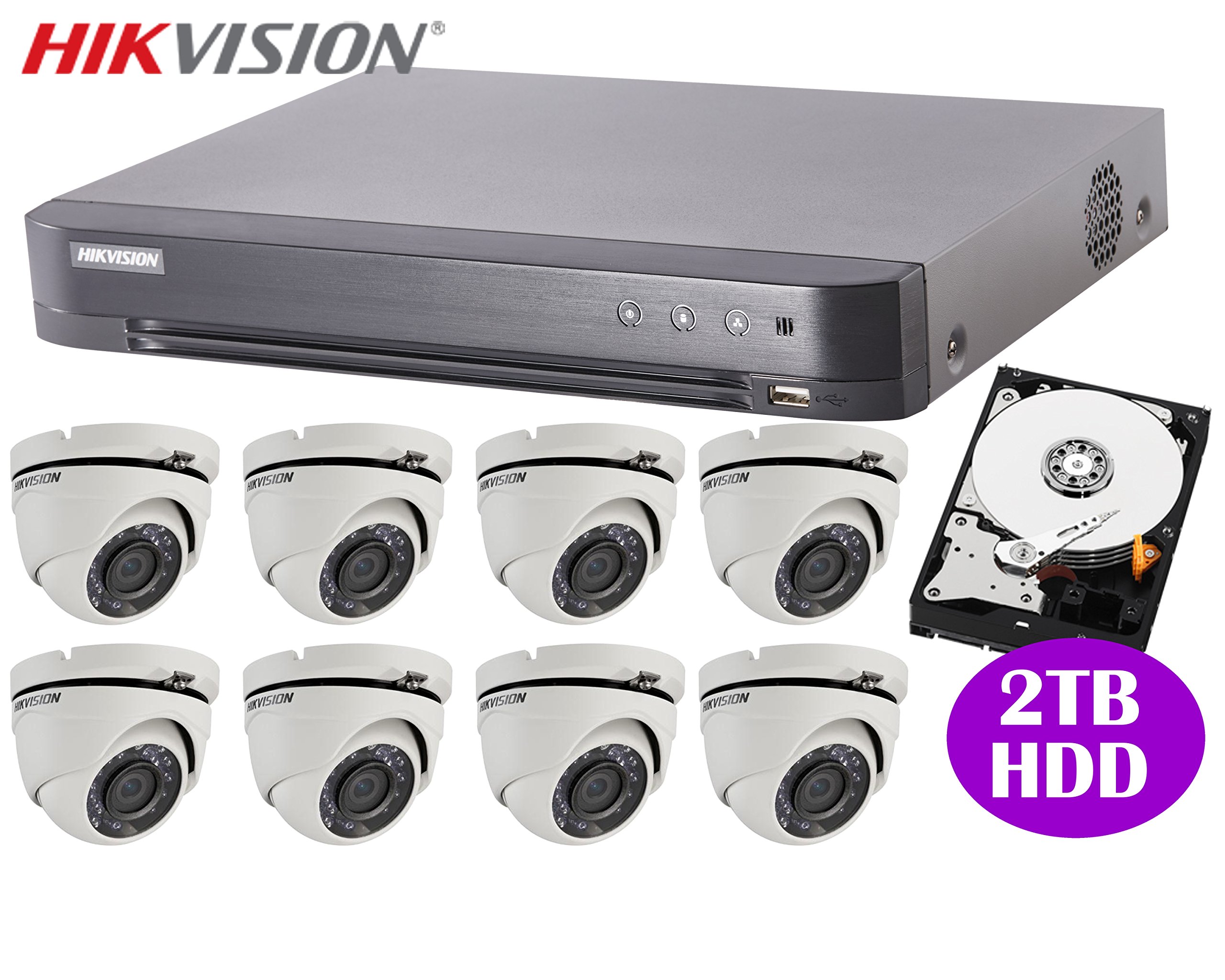 Buy Hikvision 8CH Turbo HD Analog CCTV System with 8CH DVR + 2TB HDD ...