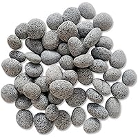 Amazon.com : Black Smooth Lava Rocks, 40 Lb. 1” – 2” Inch Tumbled Round ...