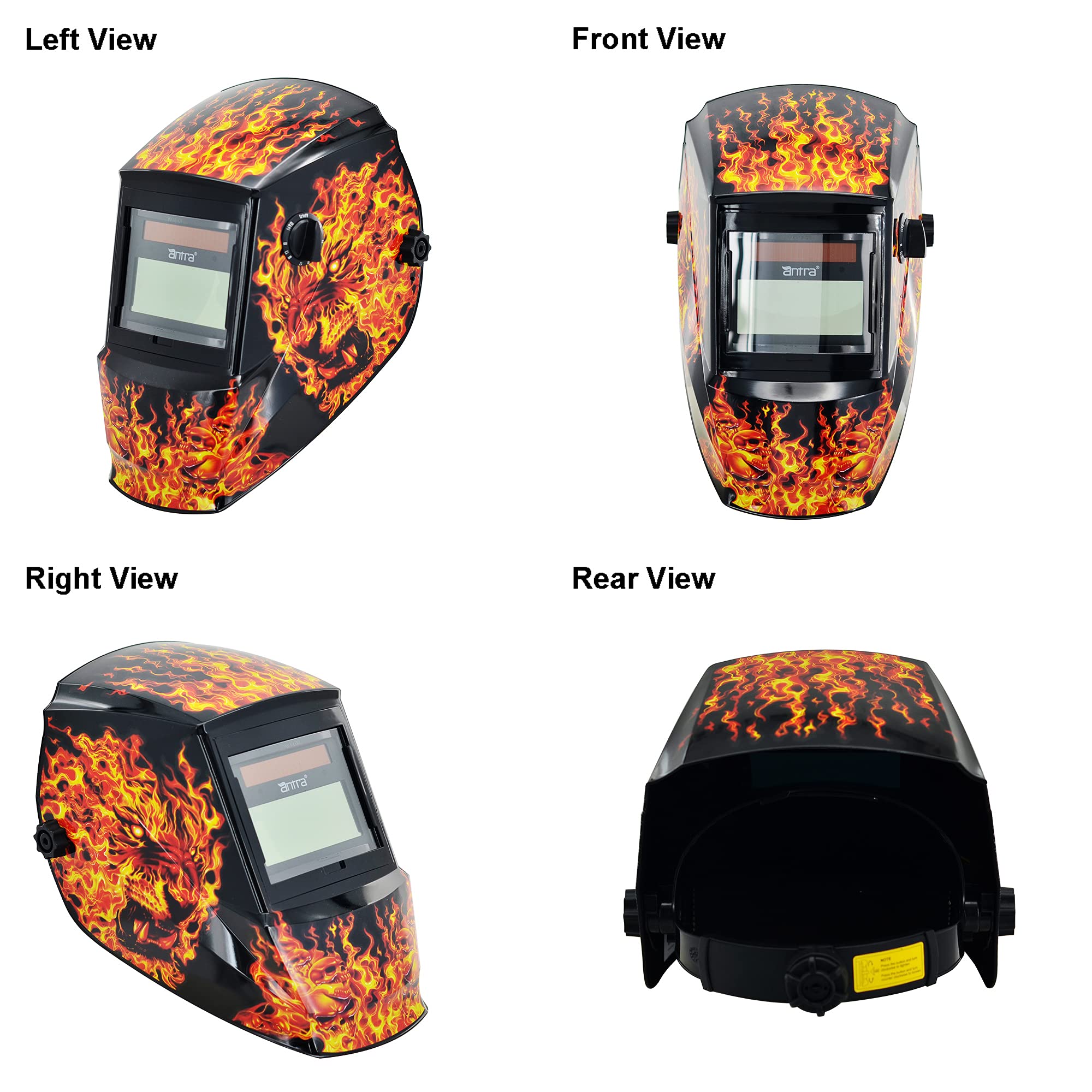 Antra True Color Wide Shade Range 4/5-9/9-14 Solar Power Auto Darkening ...