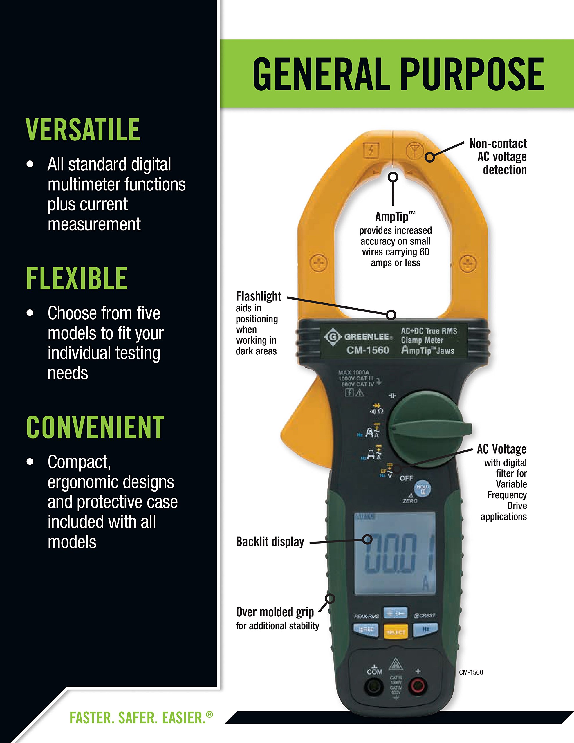 Mua Greenlee CM-660 General Purpose Clamp Meter, AC, 600-Amp trên ...