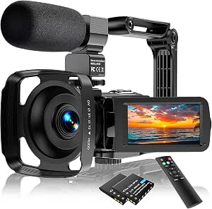 Amazon.com : Video Camera Camcorder Ultra HD 2.7K 30FPS 36.0 MP IR ...