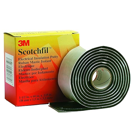 3M Electrical Insulation Putty, 1-1/2 in x 60 in, Black, 1 Roll in ...