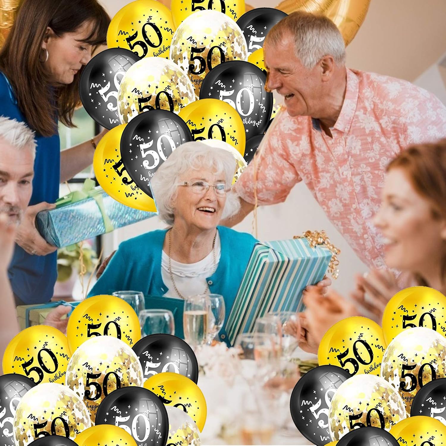 LOCOLO 30 Pieces Happy 50th Birthday Party Decorations Balloons 12 Inch ...