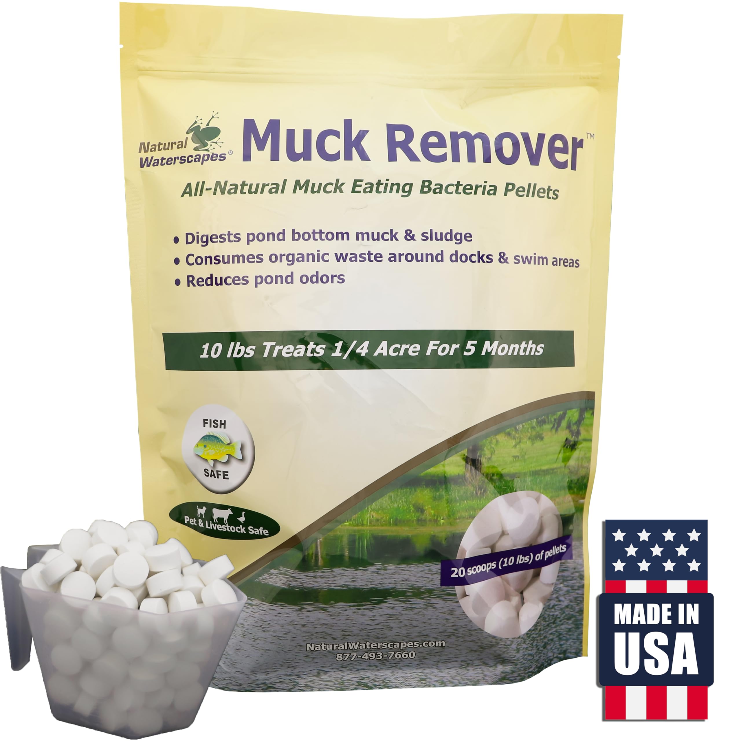 Mua Muck Remover Pellets 10 lb Pond Tablets Treats 2.5 Acres - Pond ...