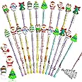 Amazon.com : FOIMAS 24pcs Christmas Pencils,Multi Point Stackable Push ...