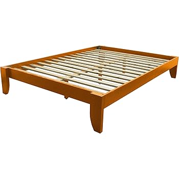Amazon.com: Stockholm Solid Wood Bamboo Platform Bed Frame, Queen-size ...