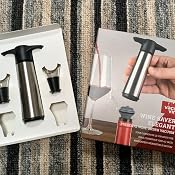 Vacu Vin Wine Saver Gift Set - Black | 1 x Vacuum Pump + 2 x Vacuum ...