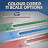 Stylo 12" Aluminum Architect Scale Ruler Laser Etched Triangle Drafting ...