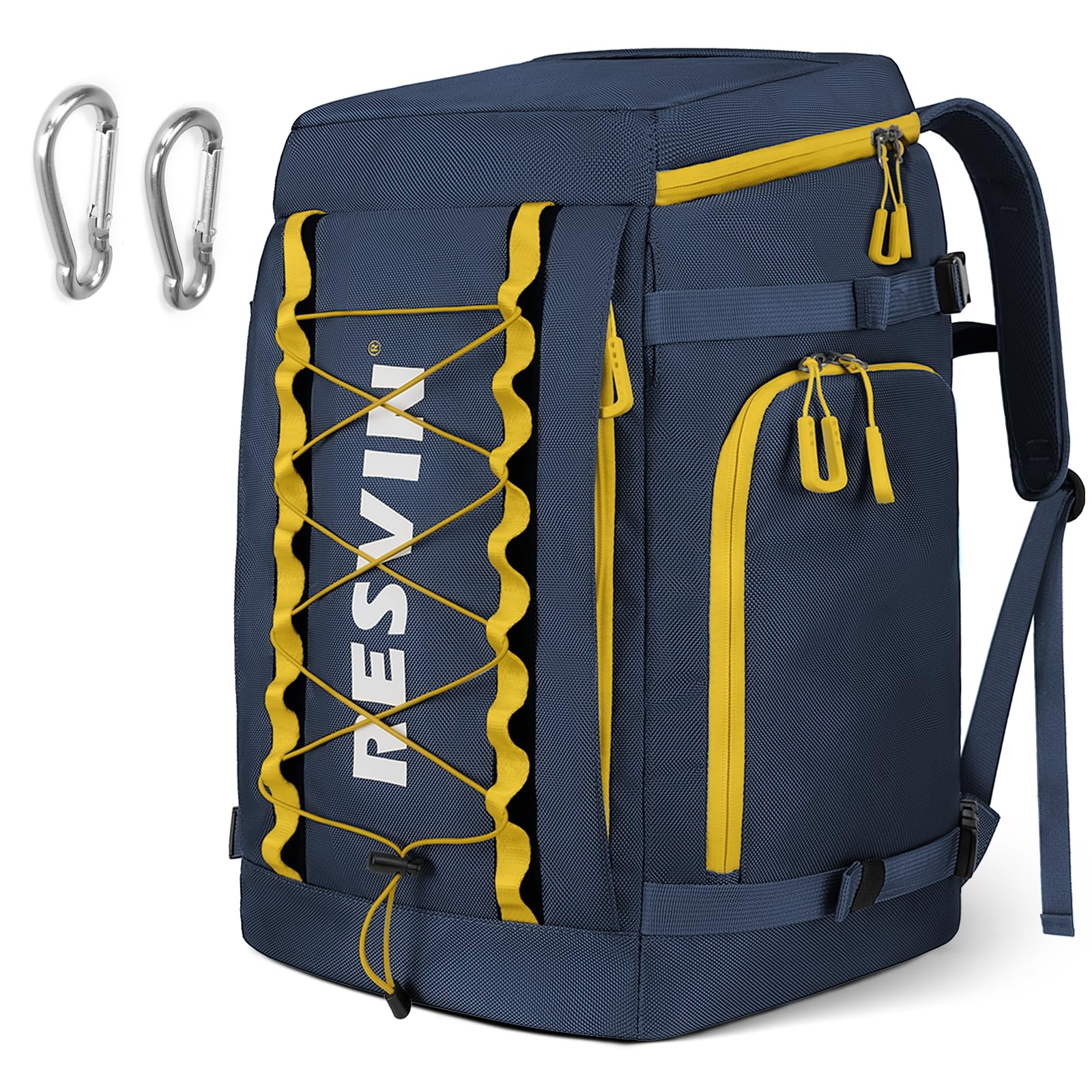 RESVIN Ski Boot Bag, Large 55L Ski Boot Bag Backpack 1680D Nylon ...