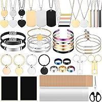Amazon.com: Quelay 99 Pcs Laser Engraving Materials Bulk Include 46 Jewelry Making Engraving ...