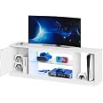 Amazon.com: Bestier Gaming TV Stand with Removable Glass Shelves for 55 ...