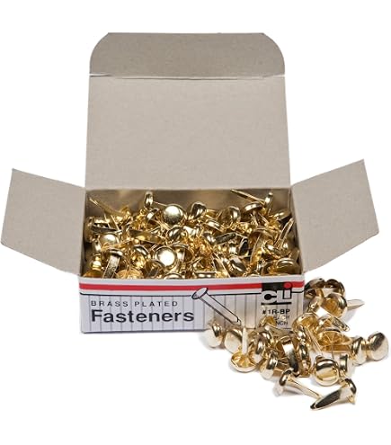 Craft Fasteners 200pcs Metal Split Pins - Small Round Head Paper ...