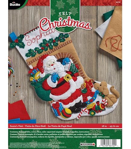 Christmas Stockings Teddy Bear Christmas Stocking Kit - DIY Felt ...