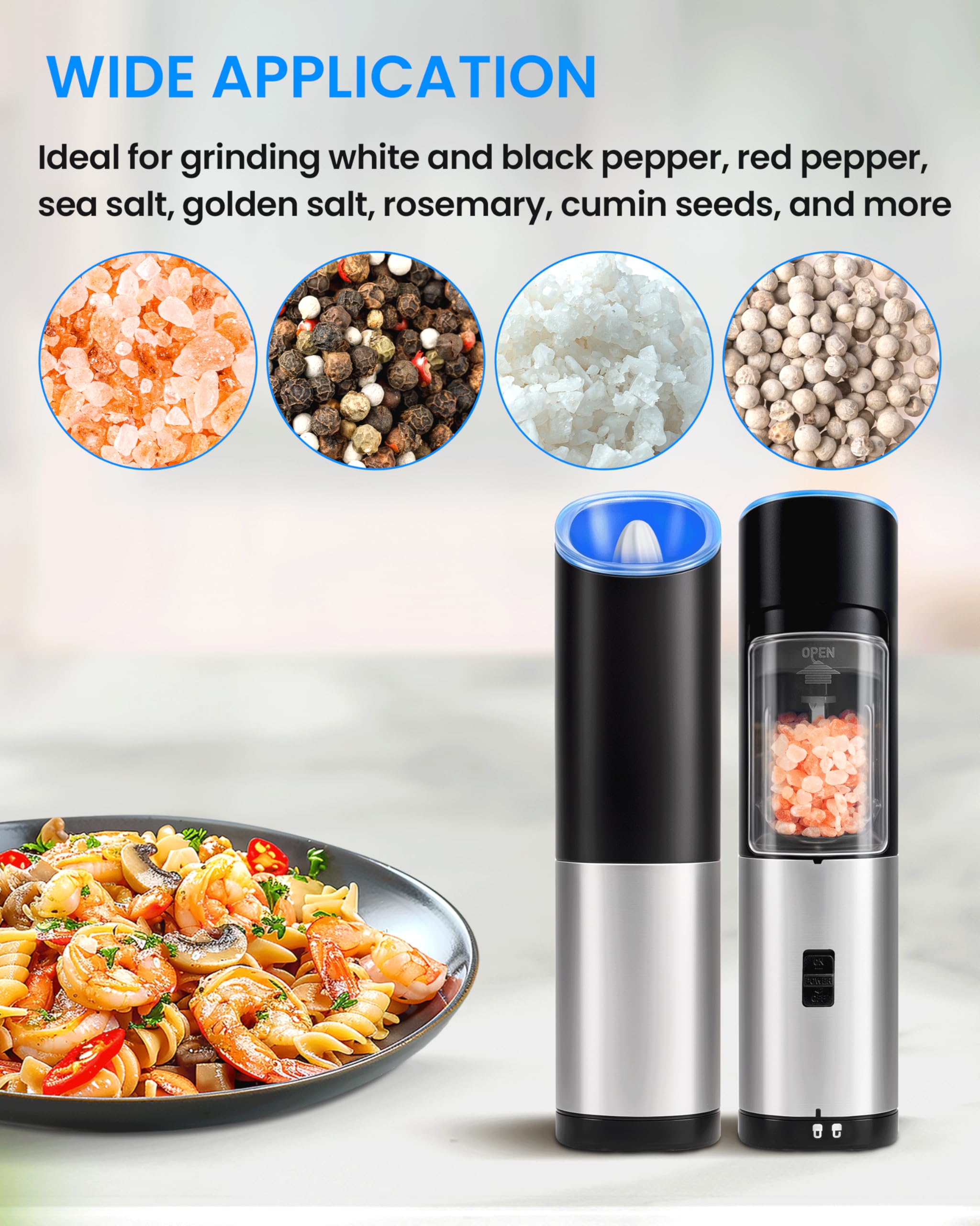 Mua Simple Deluxe Stainless Steel Gravity Electric Salt & Pepper ...