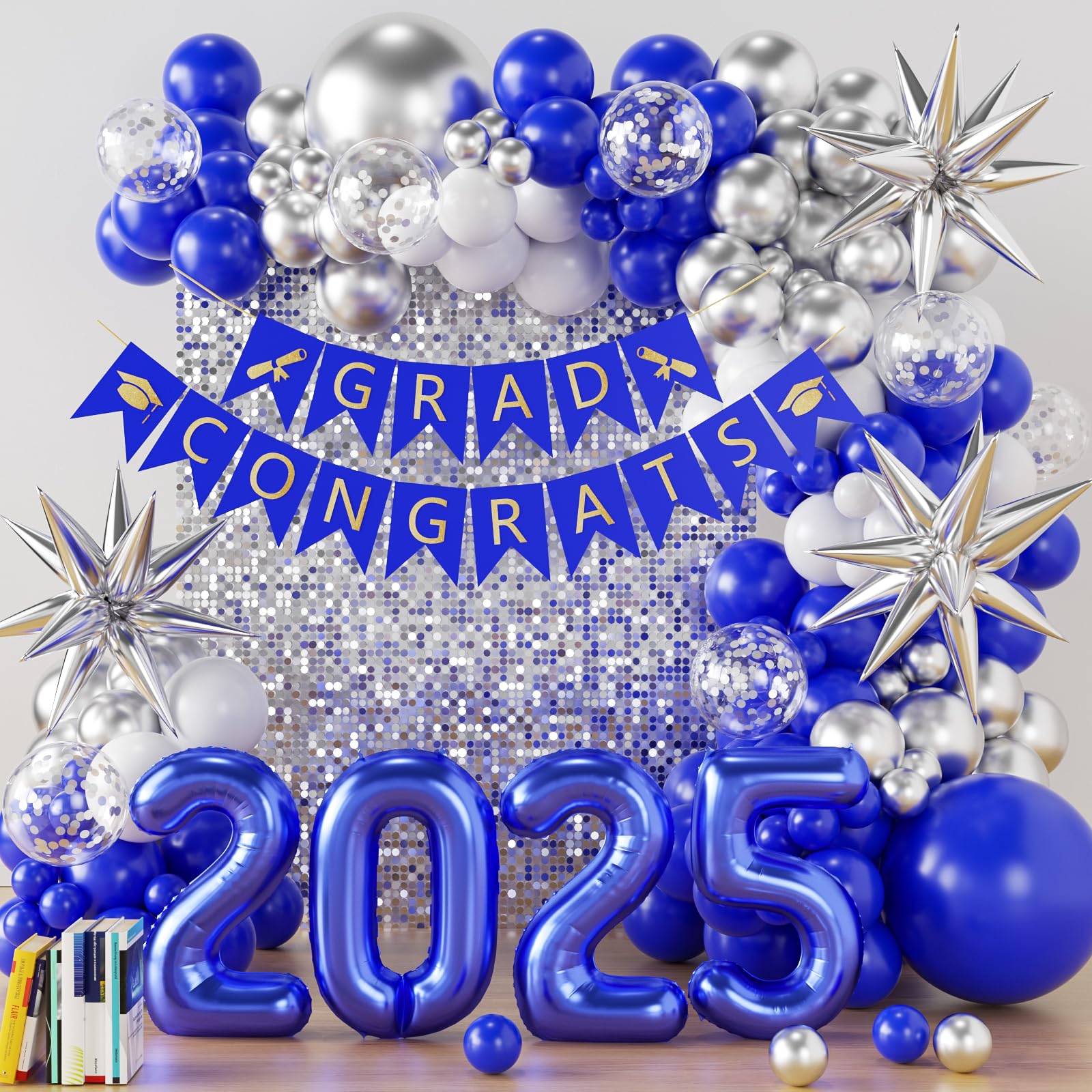 Sllyfo Graduation Decorations Class of 2025 Blue, 2025 Graduation Party ...