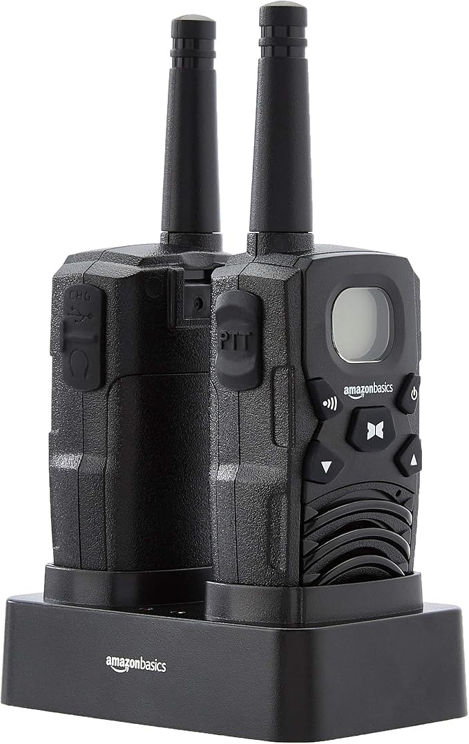 AmazonBasics 2 Way Radio Walkie Talkie with desktop: Amazon.co.uk ...