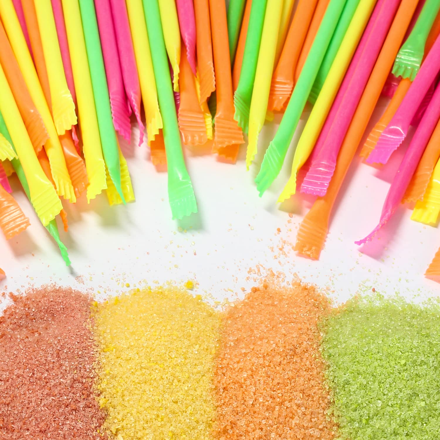 Mua Sugar Candy Straws - 500 Sugar Filled Sticks - Neon 90's Candy, 80s ...