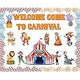 Amazon.com: 54 Pieces Circus Theme Bulletin Board Set Classroom Decor ...