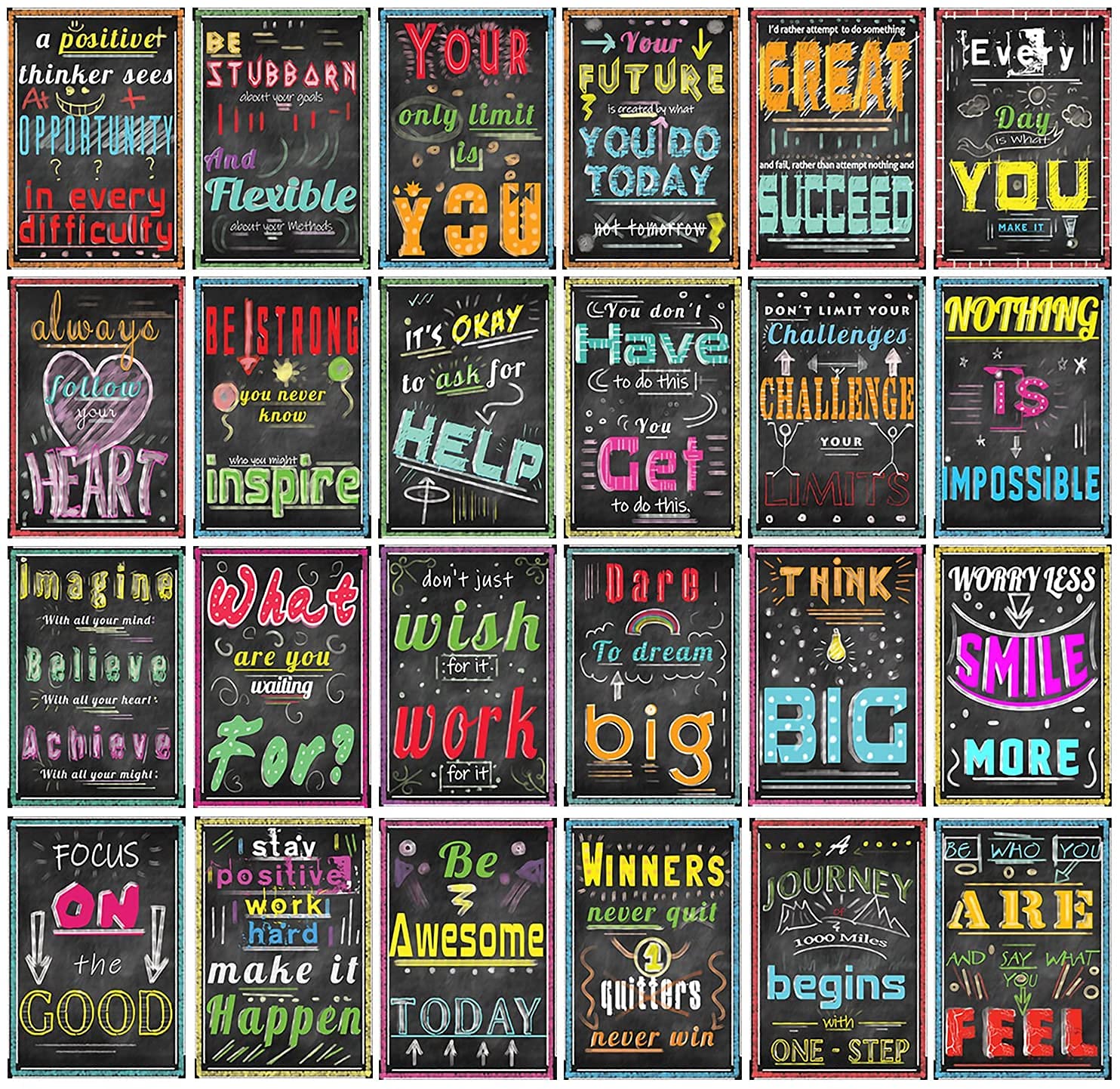 Mua 24 Pack Motivational Posters for Middle and High School Classroom ...