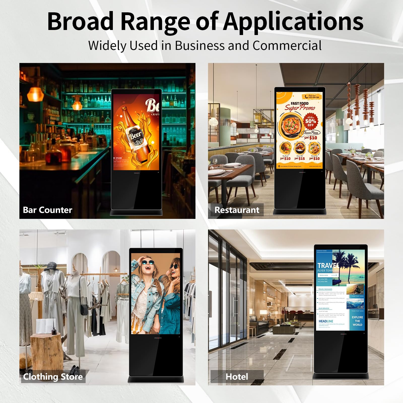 Mua 55 Inch Digital Signage, 4K UHD Android 11.0 LCD Totem, 32GB Floor ...