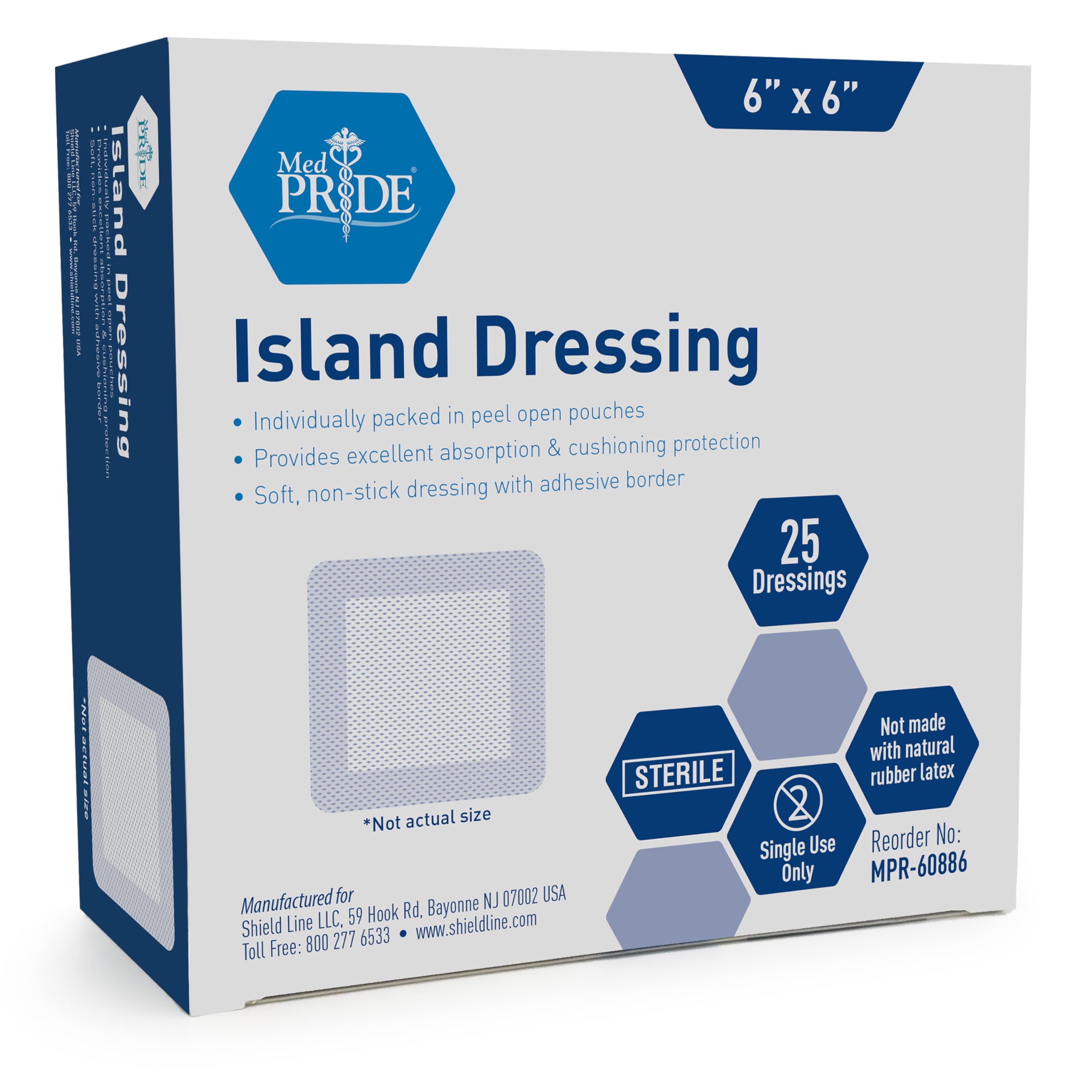 Mua MED PRIDE Bordered Gauze-Island Dressing 6'' x 6''| 25 Individually ...
