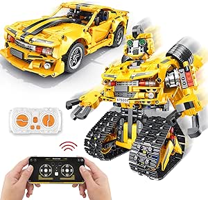 Amazon.com: 2-in-1 Build a Robot Kit,901 Pieces Remote & APP Controlled ...