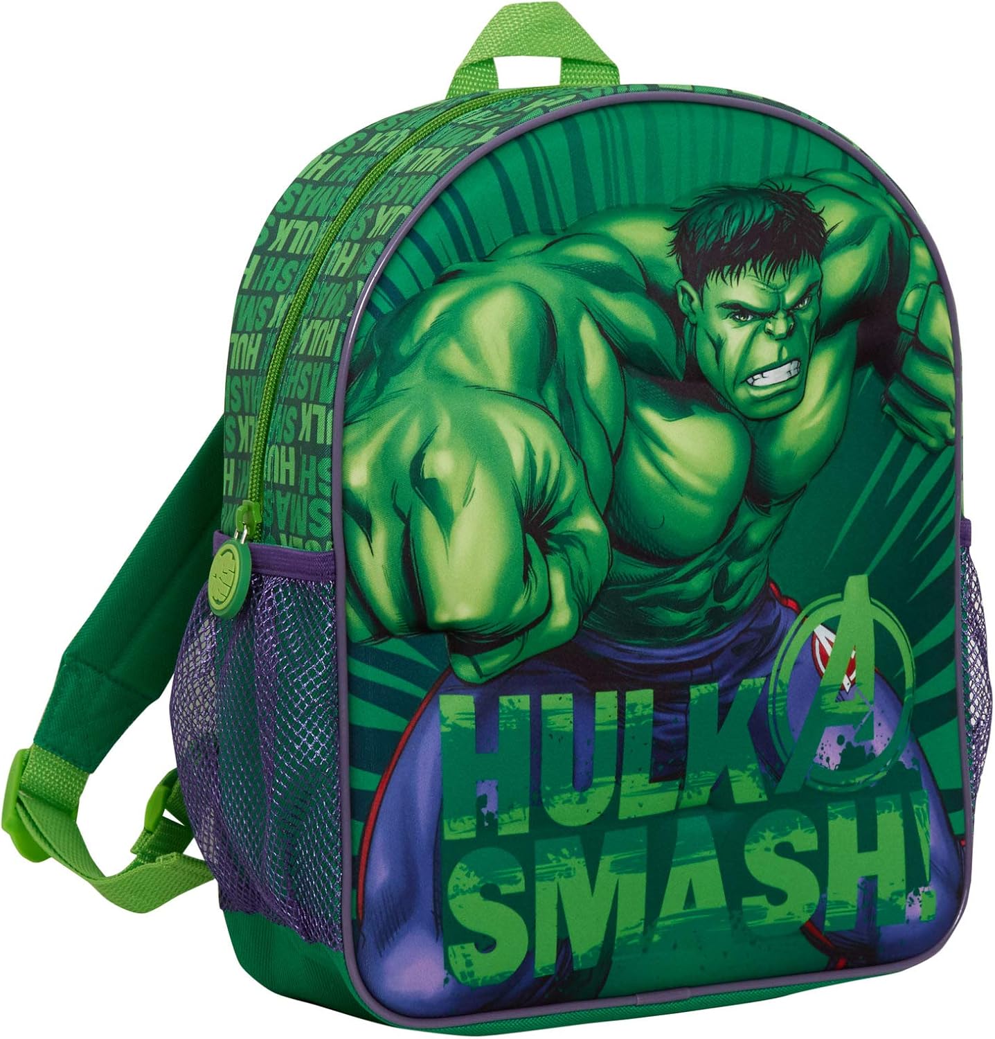 Boys 3D Incredible Hulk Backpack Kids Marvel Avengers School Lunch ...