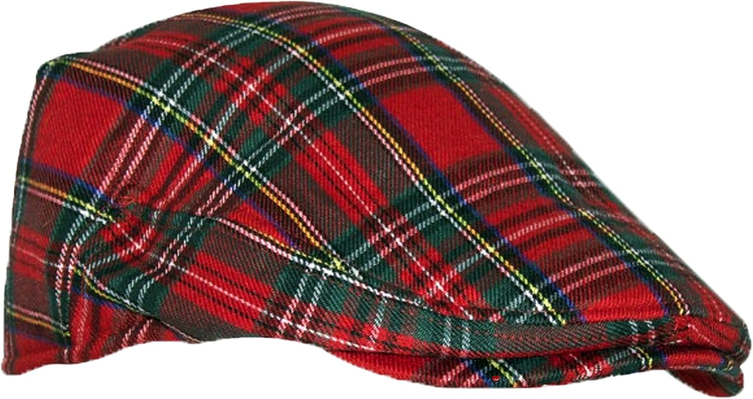 Modern Flat Cap in Royal Stewart Scottish Tartan Medium to Large ...