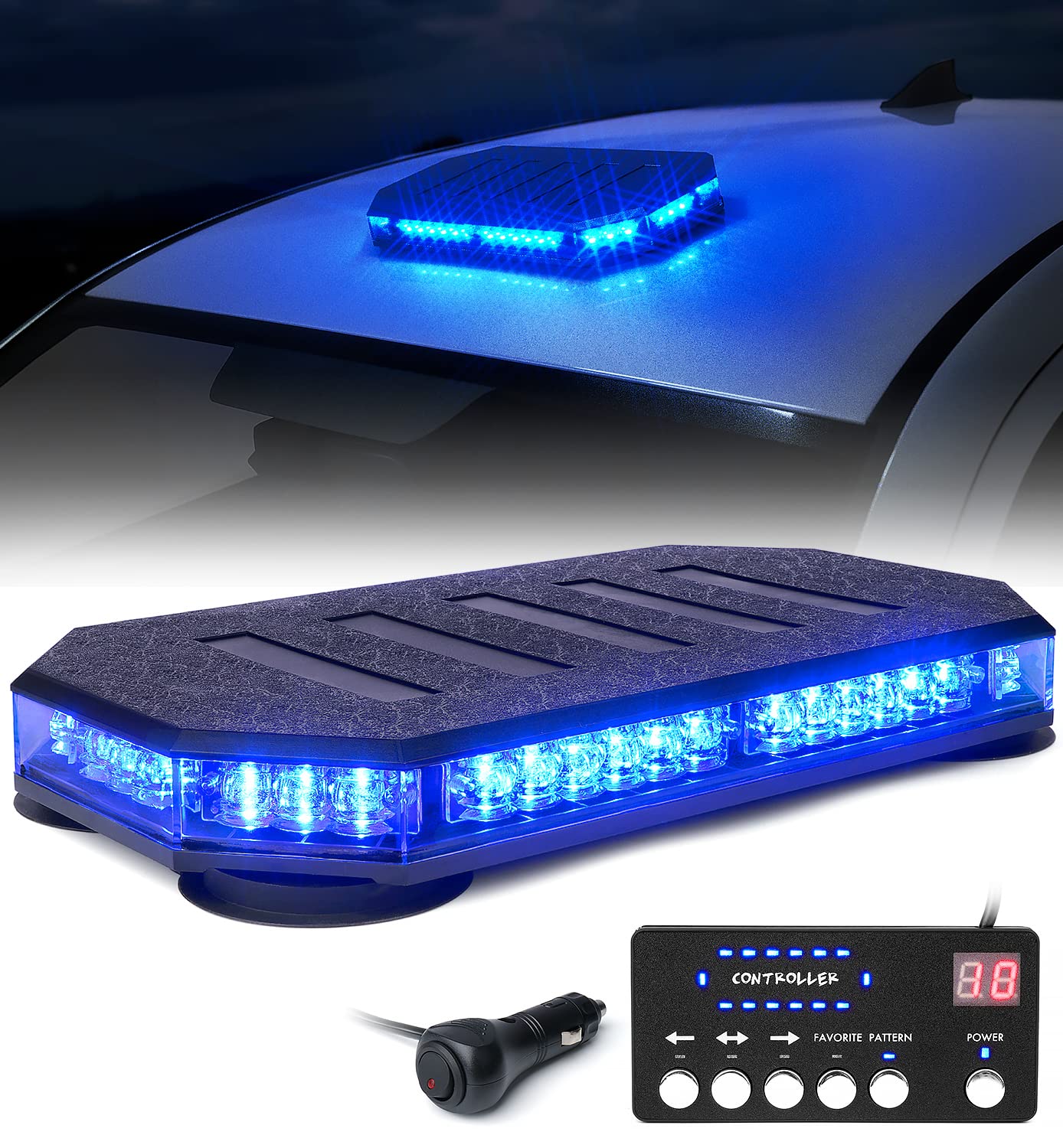 Mua LUMENIX 42 LED Roof Top Strobe Beacon Light Bar Hazard Warning ...