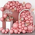 Amazon.com: Dusty Pink Balloons, 113Pcs 18/12/10/5 In Vintage Retro Blush Pink Helium Latex ...