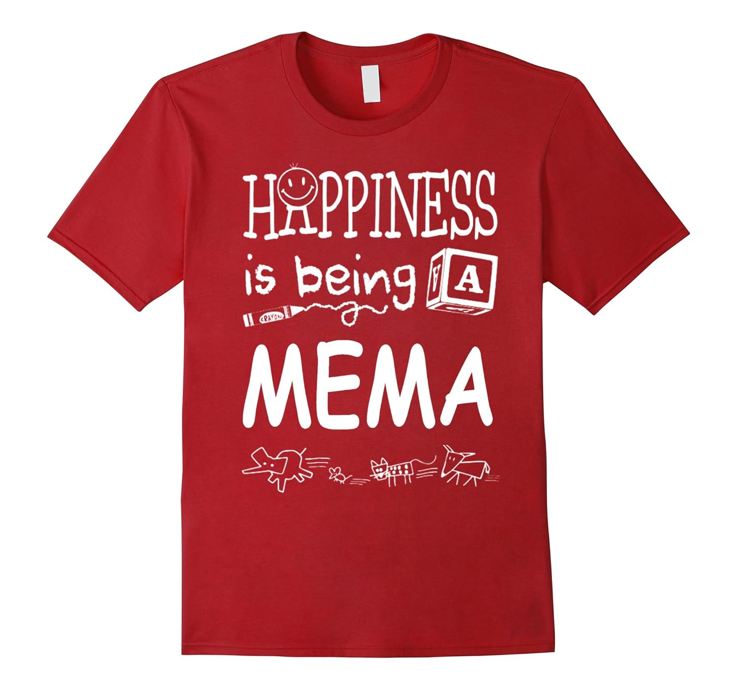 Happiness Is Being A Mema T-Shirts Gifts For Grandmas-CD – Canditee