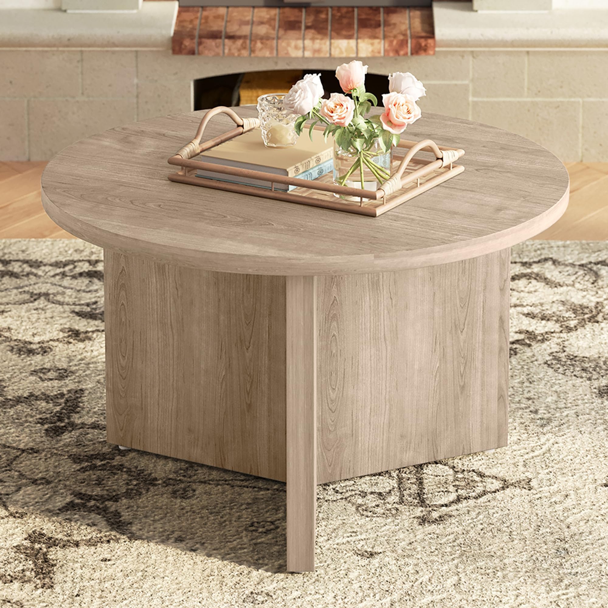 Luoxiao Coffee Table for Small Space, Minimalist Modern Table for ...