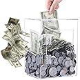 Amazon.com: Clear Piggy Bank for Adults Kids, Acrylic Piggy Bank for ...