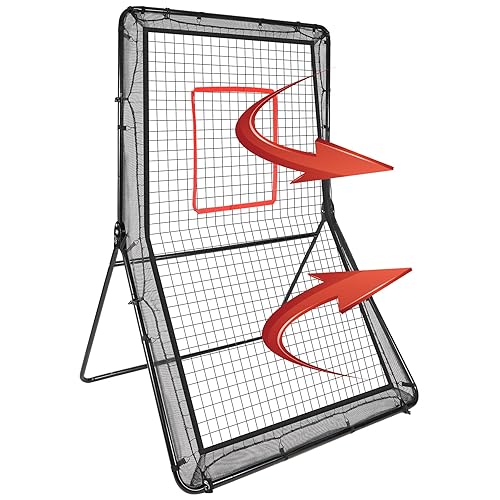 Lineslife Lacrosse Rebounder for Backyard 6x4ft Throwback Net with 5 ...