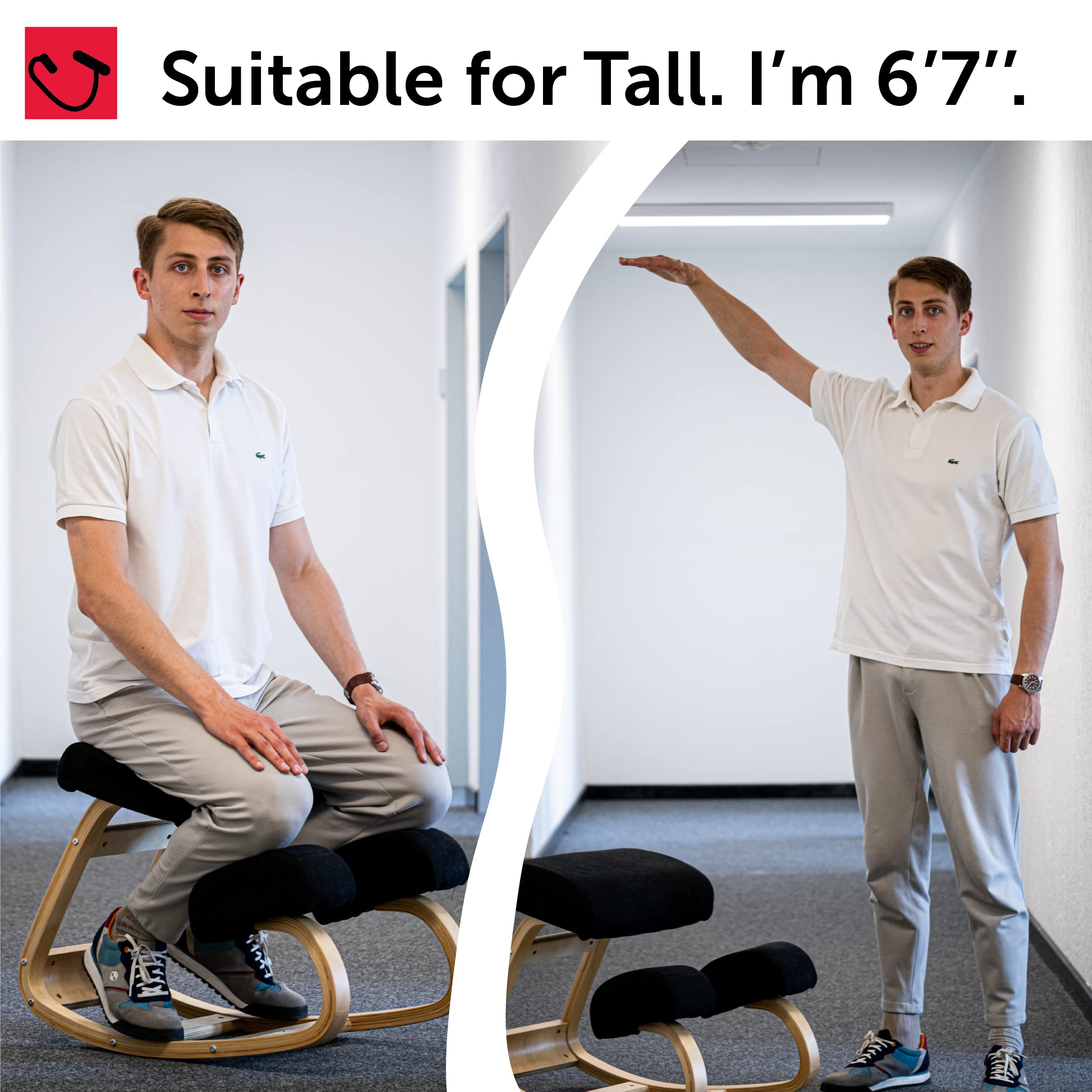 Mua Ergonomic Kneeling Office Chair - Rocking Home & Work Wooden ...