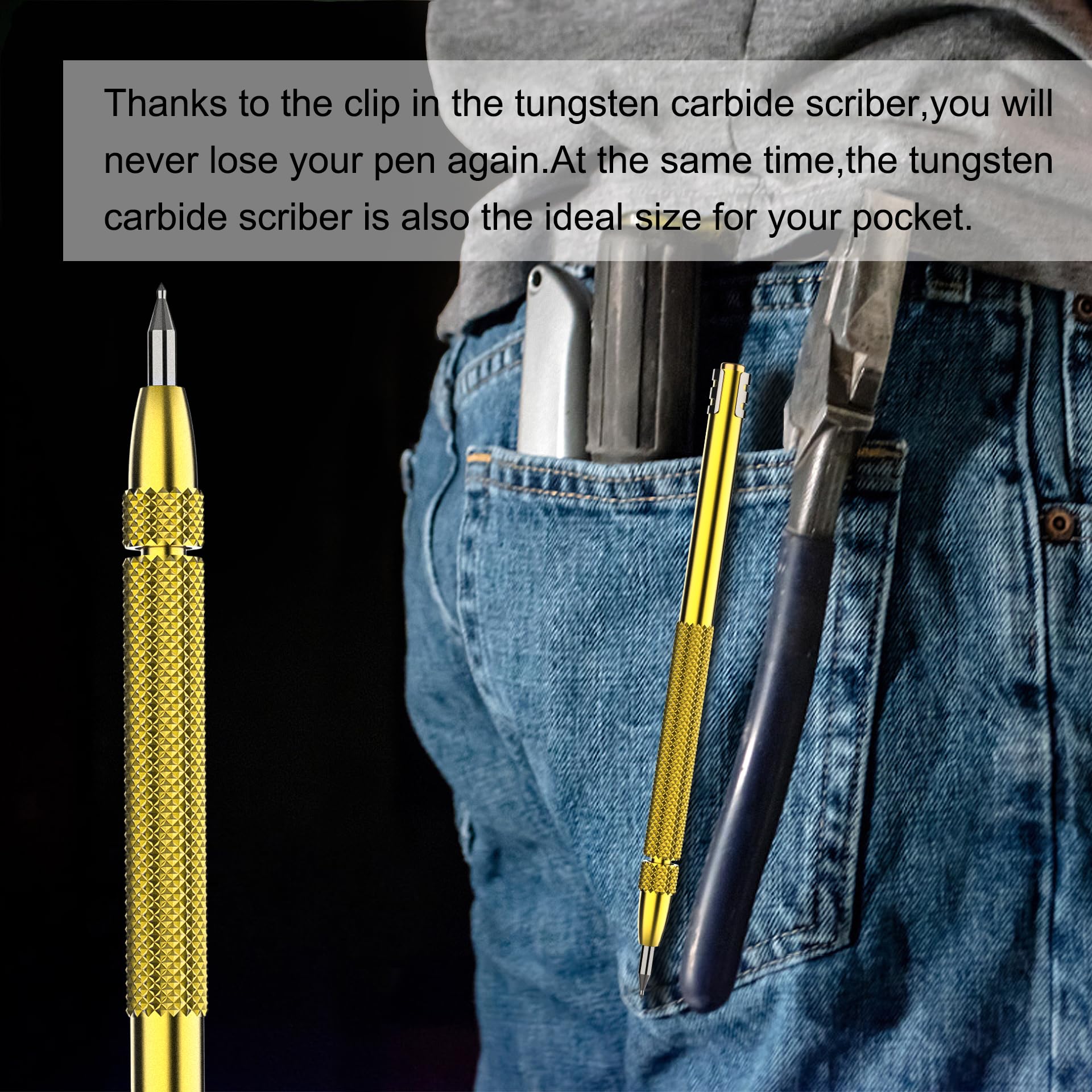 Glieskir 2 Pack Tungsten Carbide Scriber With Magnet,with Extra 12 ...