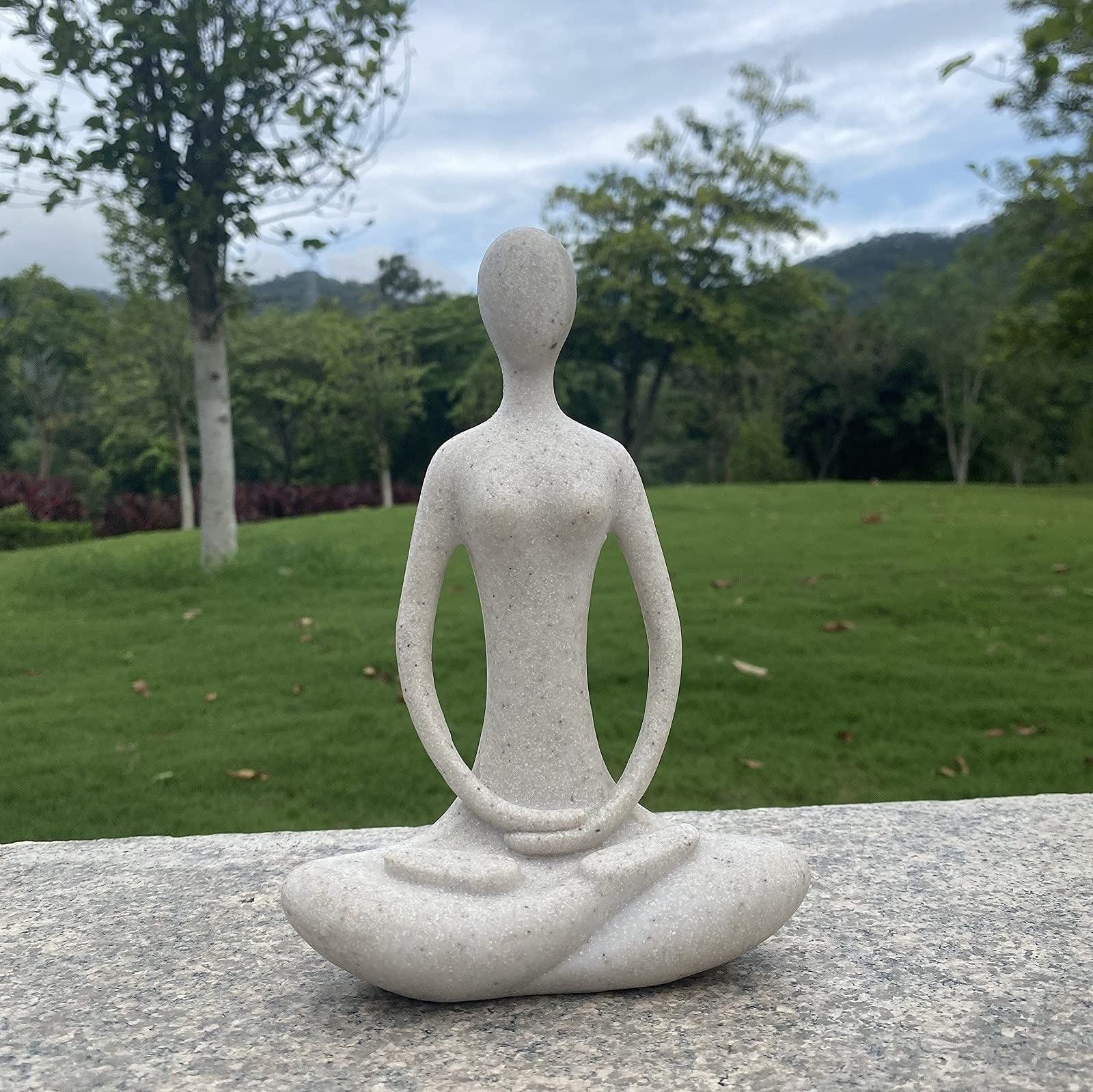 Echainstar Yoga Figure Figurine Ornament for Home, Zen Buddhist Namaste ...
