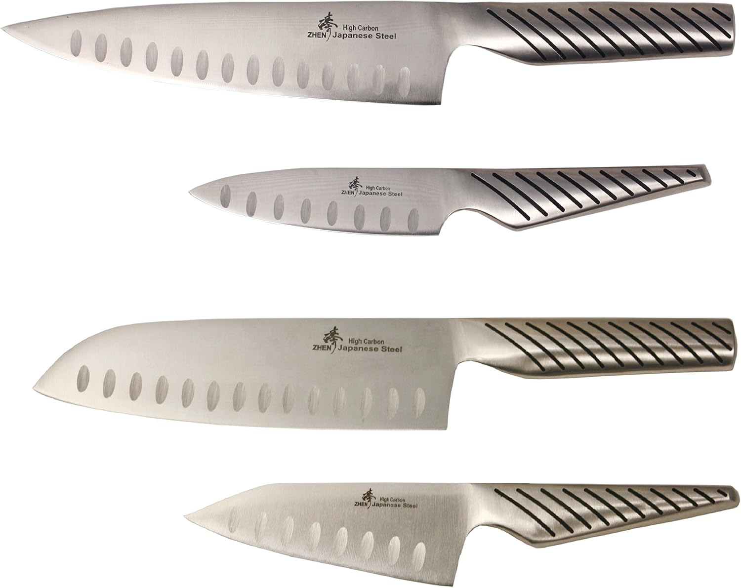 ZHEN Cuchillo para chef acero japonés (20,3 cm) y set de cuchillos ...