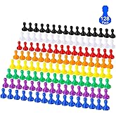 Amazon.com: HESTYA 96 Pieces Board Game Pieces Multicolor Plastic Pawn ...