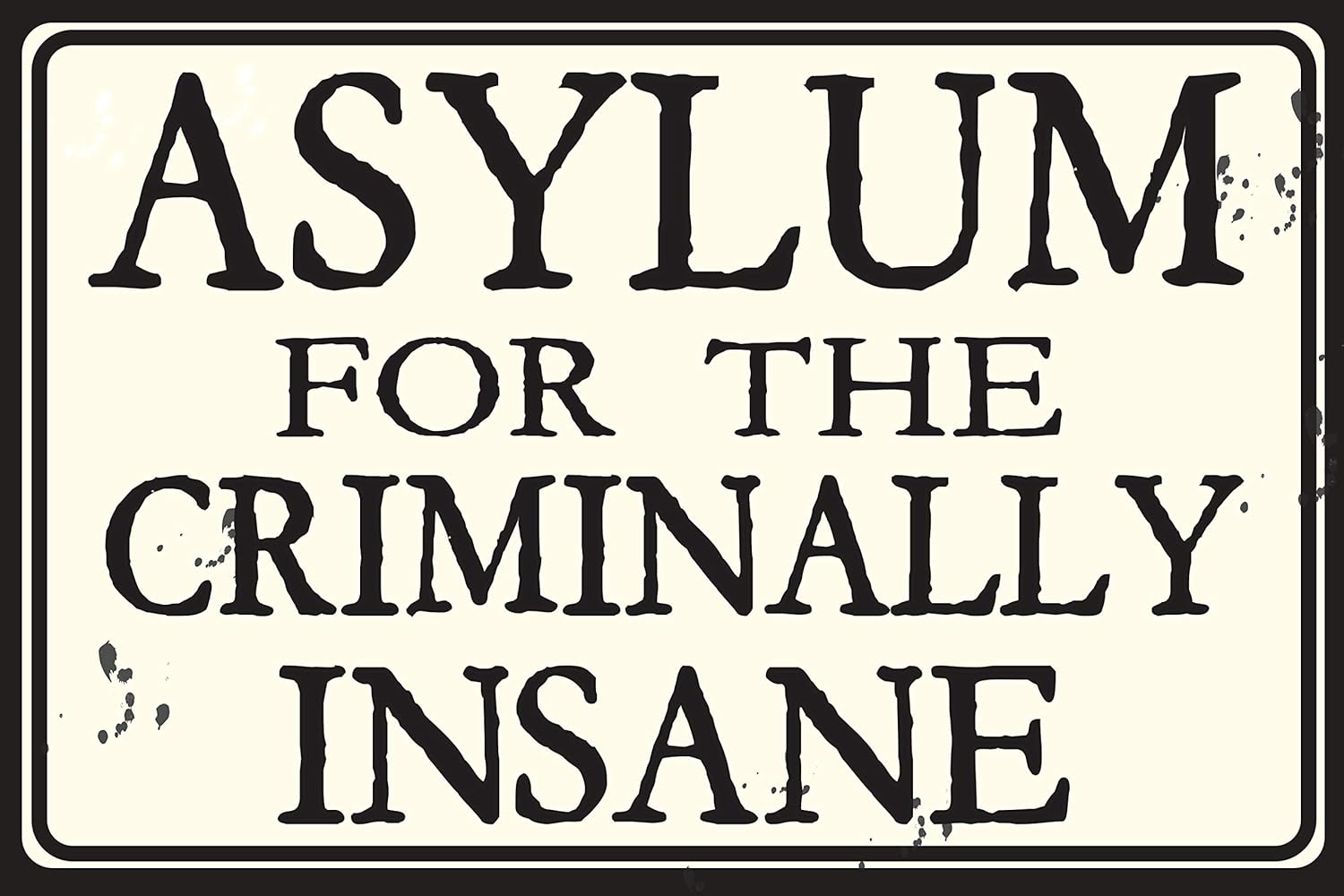 Amazon.com: Toothsome Studios Asylum for The Criminally Insane 12" x 8 ...