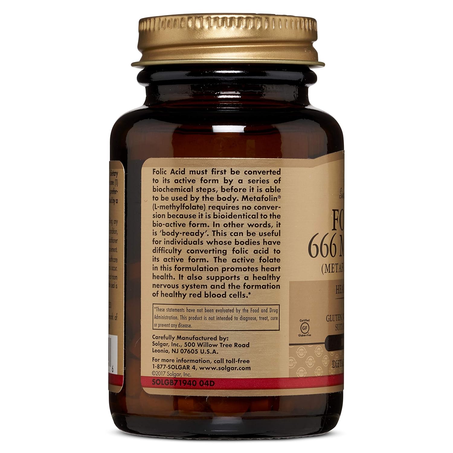 Folate 666 MCG DFE (Metafolin® 400 MCG) Tablets - 100 Count - 100 Count ...