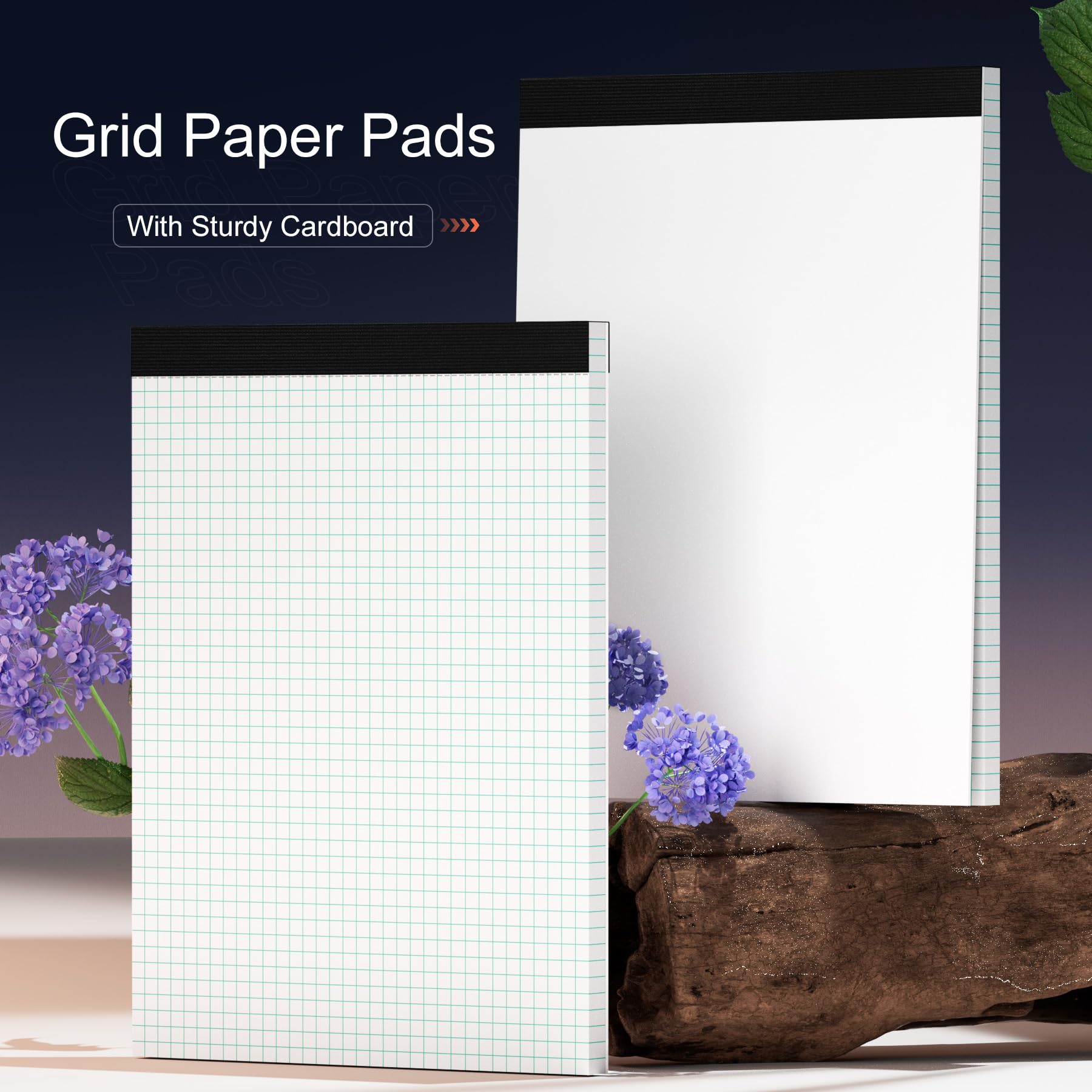 Graph Paper Pad 8.5 X 11 Grid Paper 4x4 Graphing Paper, 12 Pack Grid ...